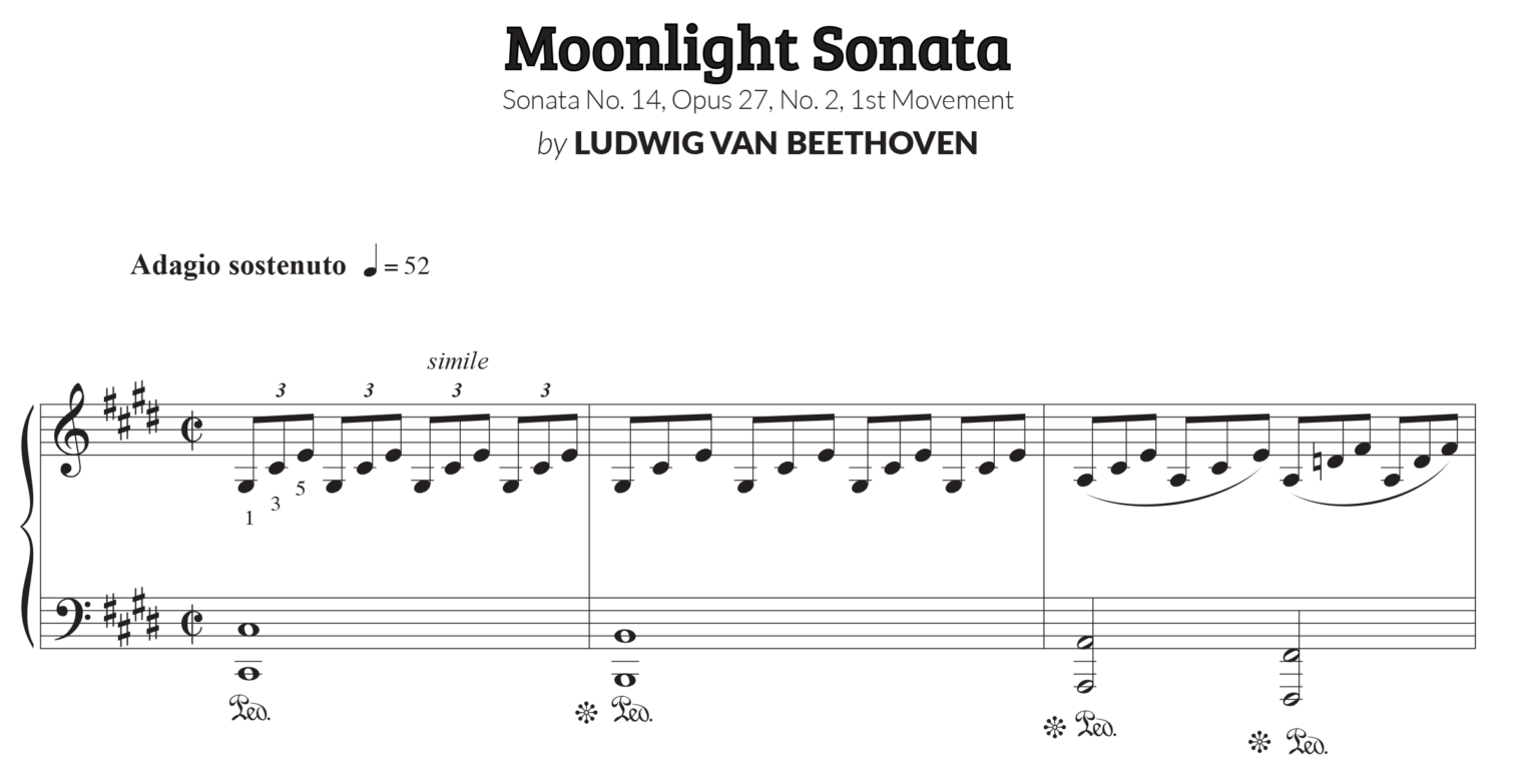 Moonlight Sonata Sheet Music, Tutorial and Playing Tips