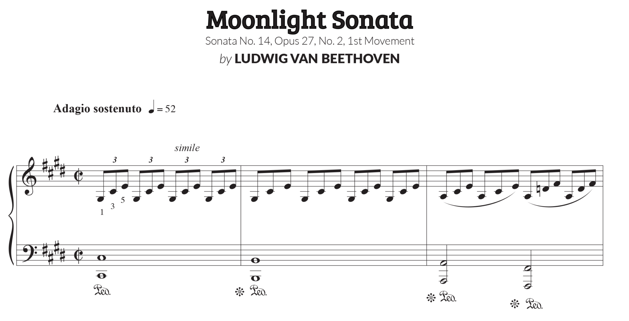 Moonlight Sonata Sheet Music, Tutorial and Playing Tips